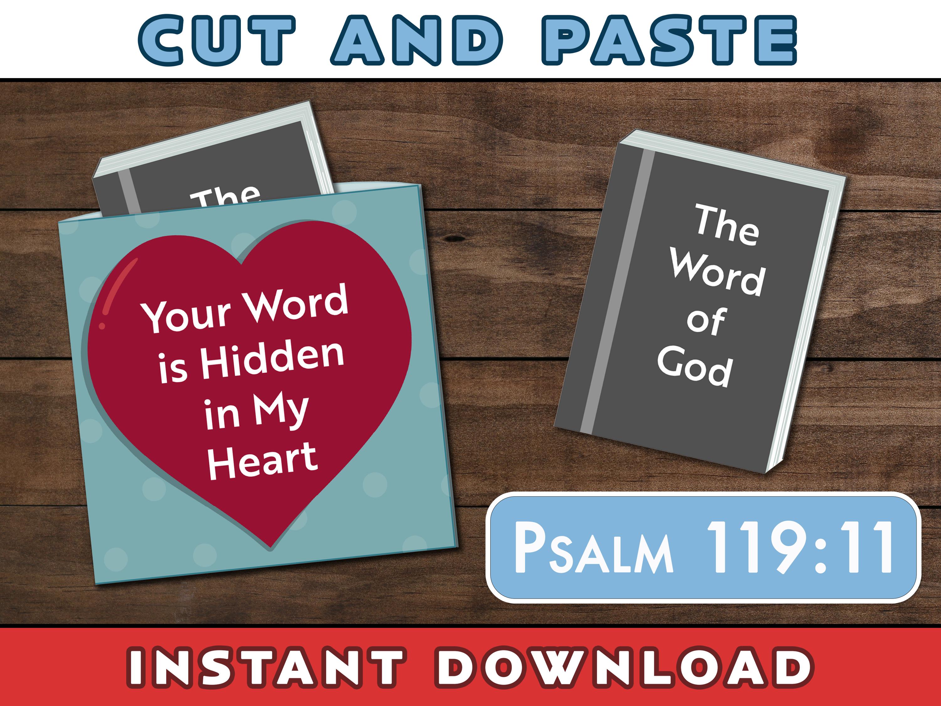 Your Word I Have Hidden in My Heart | Psalm 119:11 | Color Cut and ...