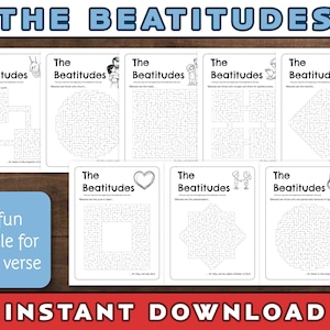 Beatitudes Worksheet & Activity Bundle: Bible Study (digital Download ...