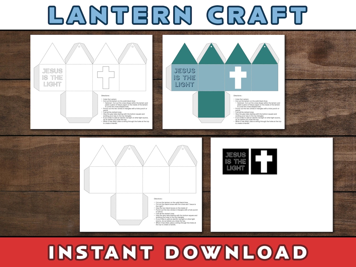Jesus is the Light Lantern Craft: Bible Class (digital Download) - Etsy
