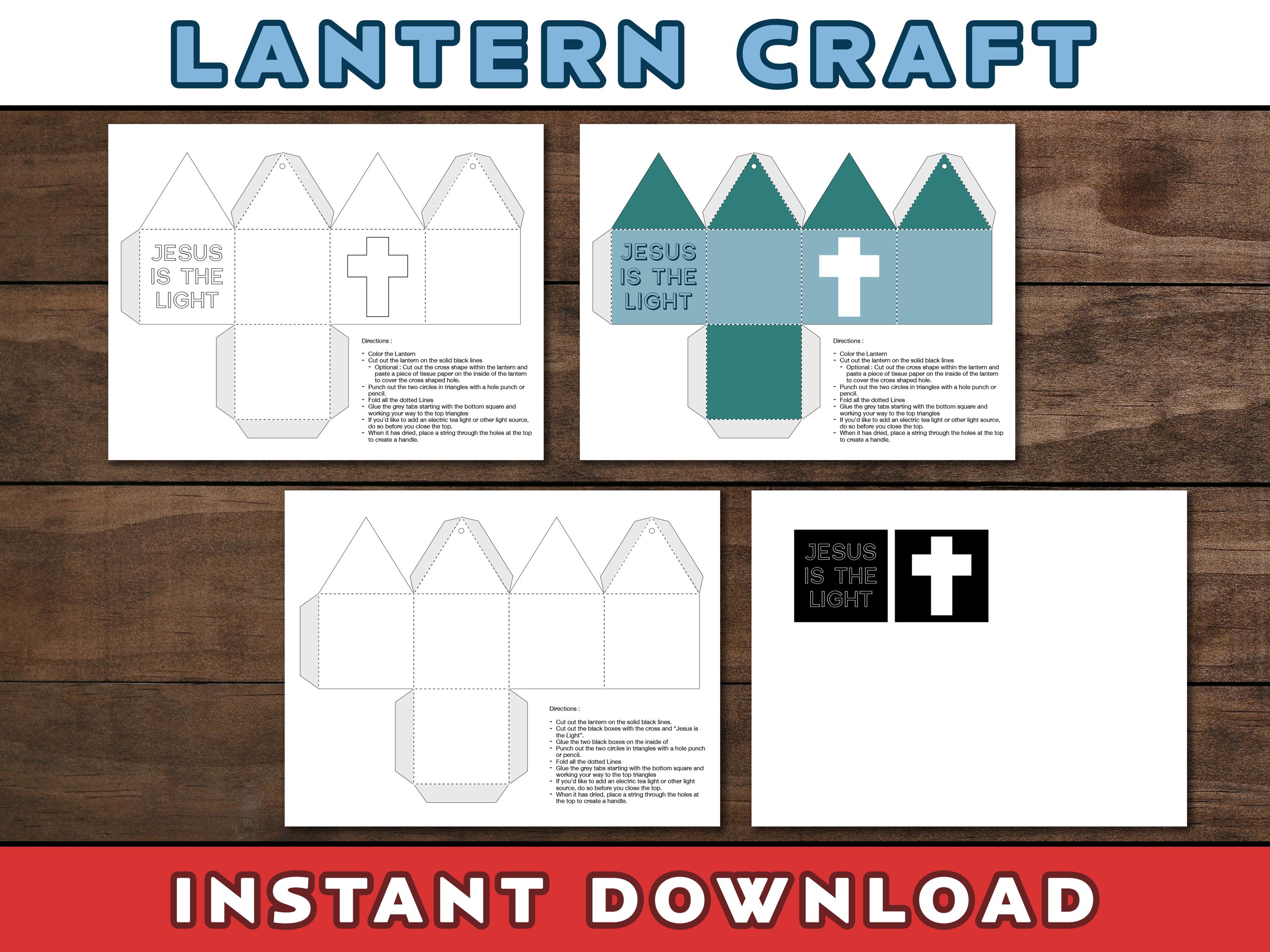 Jesus is the Light Lantern Craft: Bible Class (digital Download) - Etsy