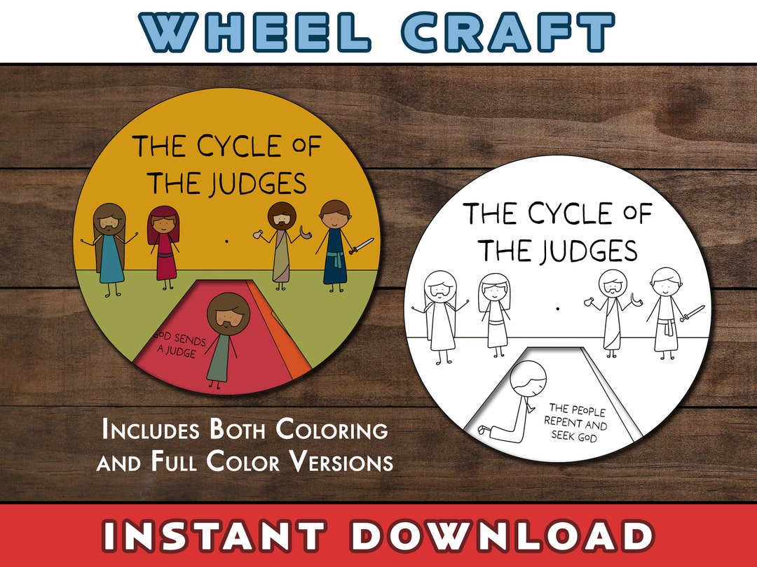 Judges in the Bible | Cycle of the Judges Wheel Craft | Sunday School ...