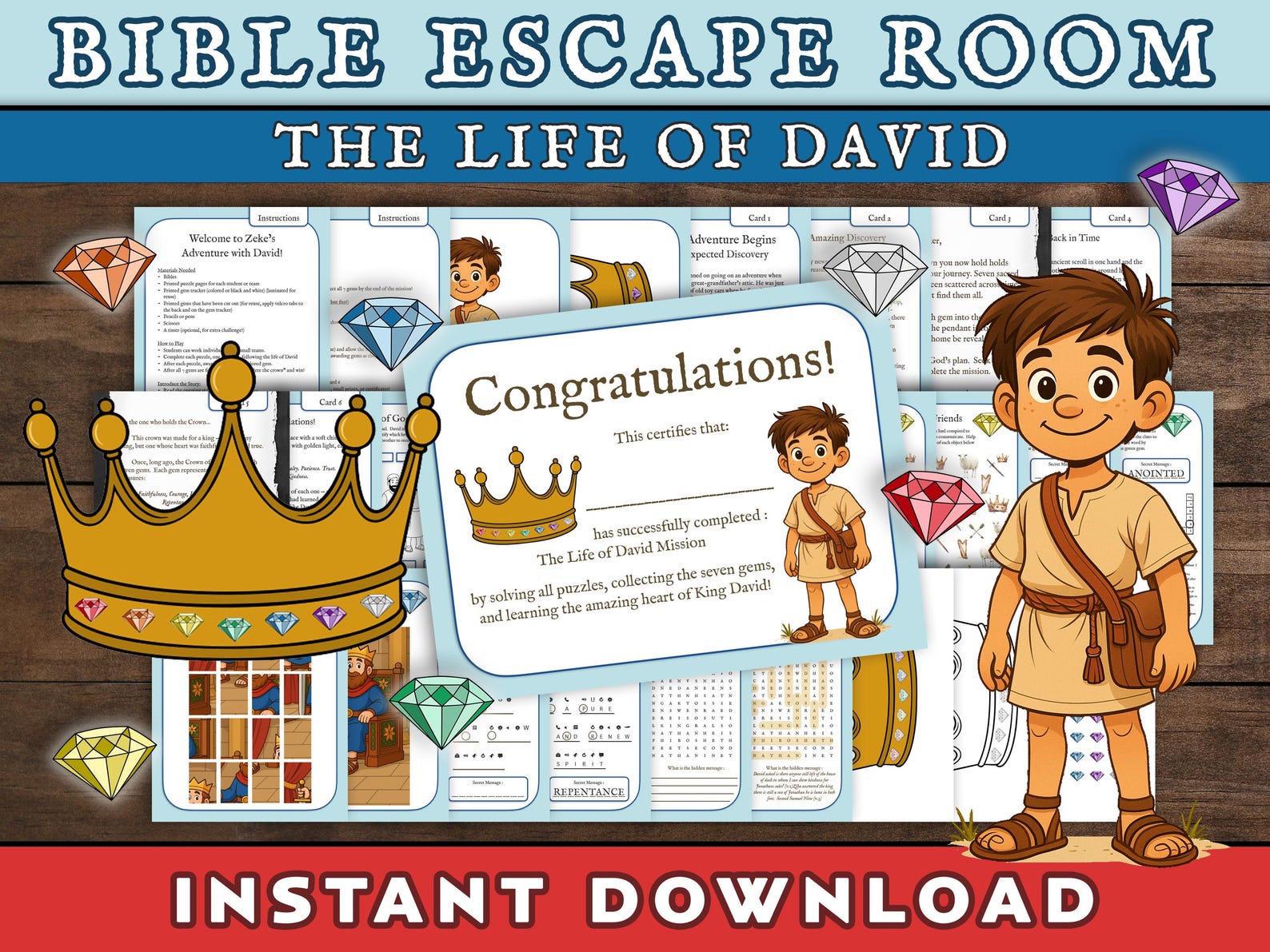 Life of David Escape Room Game: Bible Activity (digital Download) - Etsy