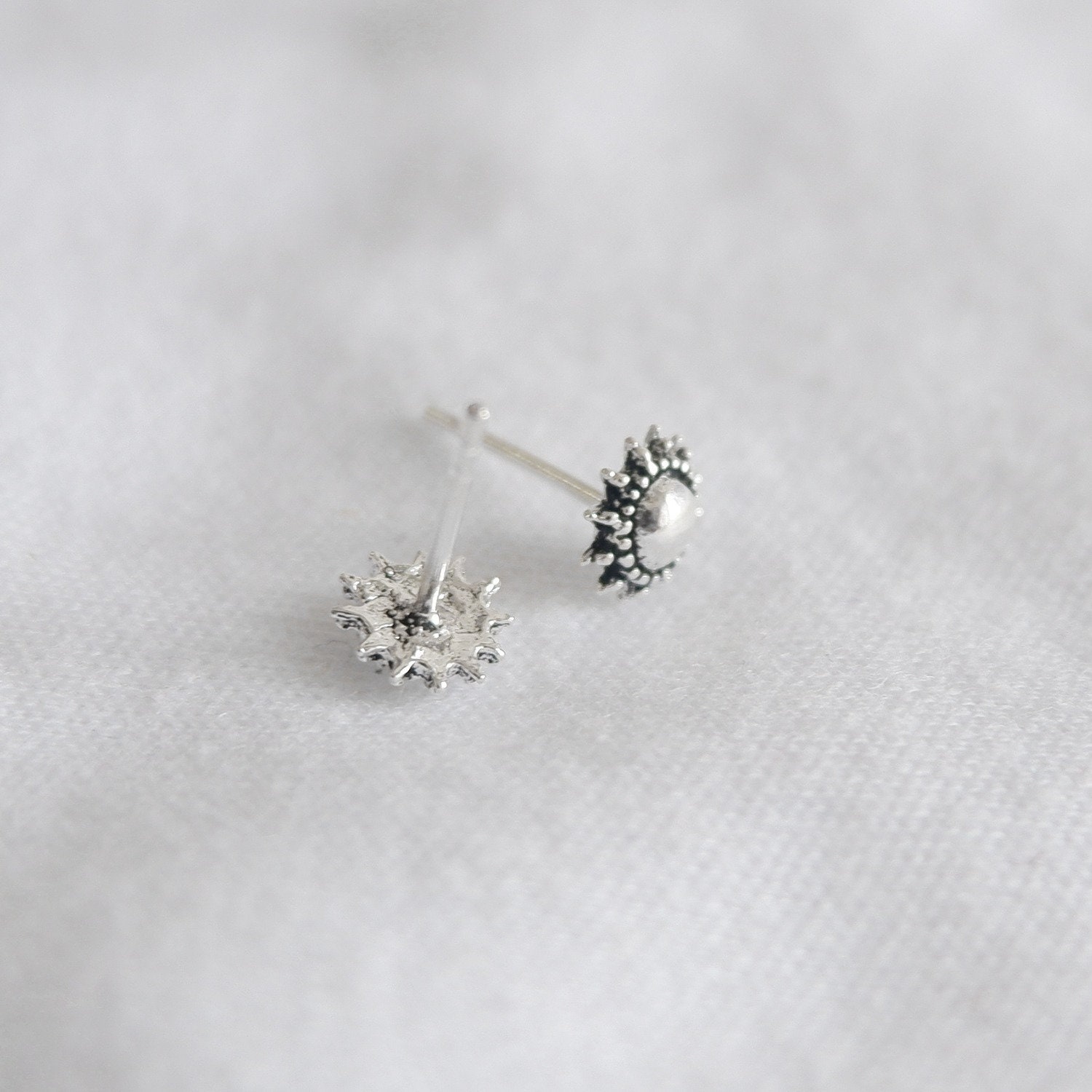 925 Sterling Silver Boho Sun Stud Earrings Celestial Gypsy - Etsy