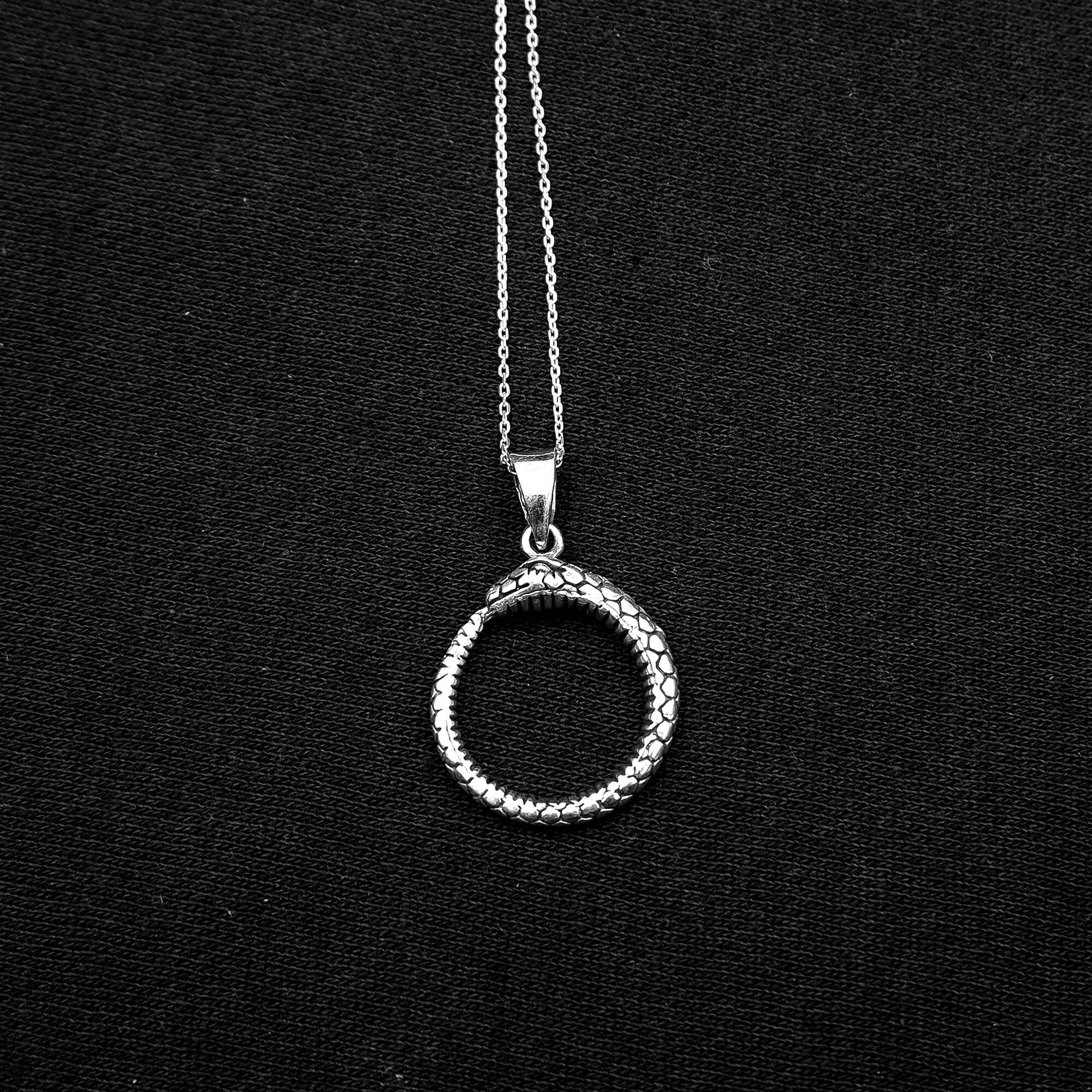 925 Sterling Silver Ouroboros Snake Necklace Serpent Snake - Etsy