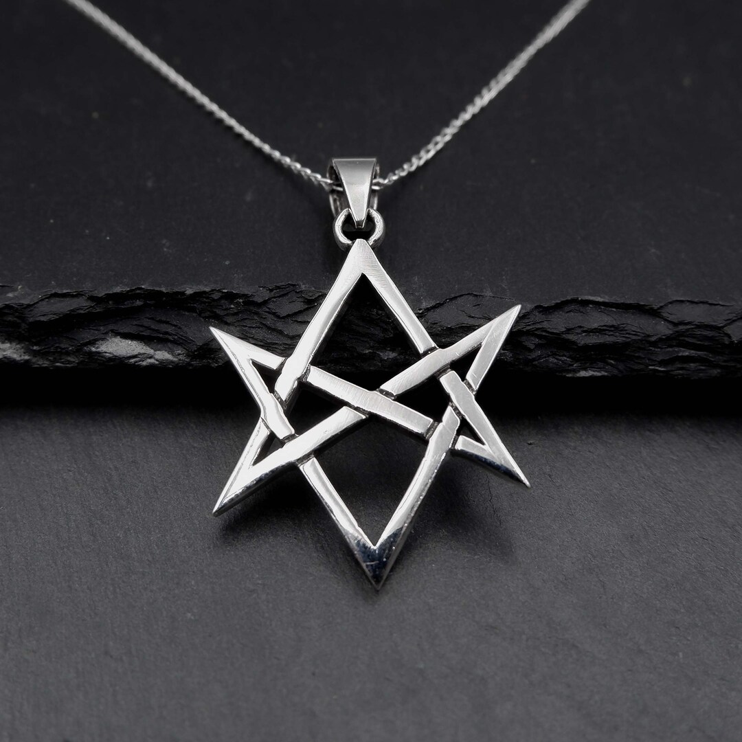 Unicursal Hexagram Pendant Necklace 925 Sterling Silver Thelema Star ...