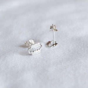 925 Sterling Silver Tiny Razor Blade Steampunk Gothic Novelty Post Stud ...