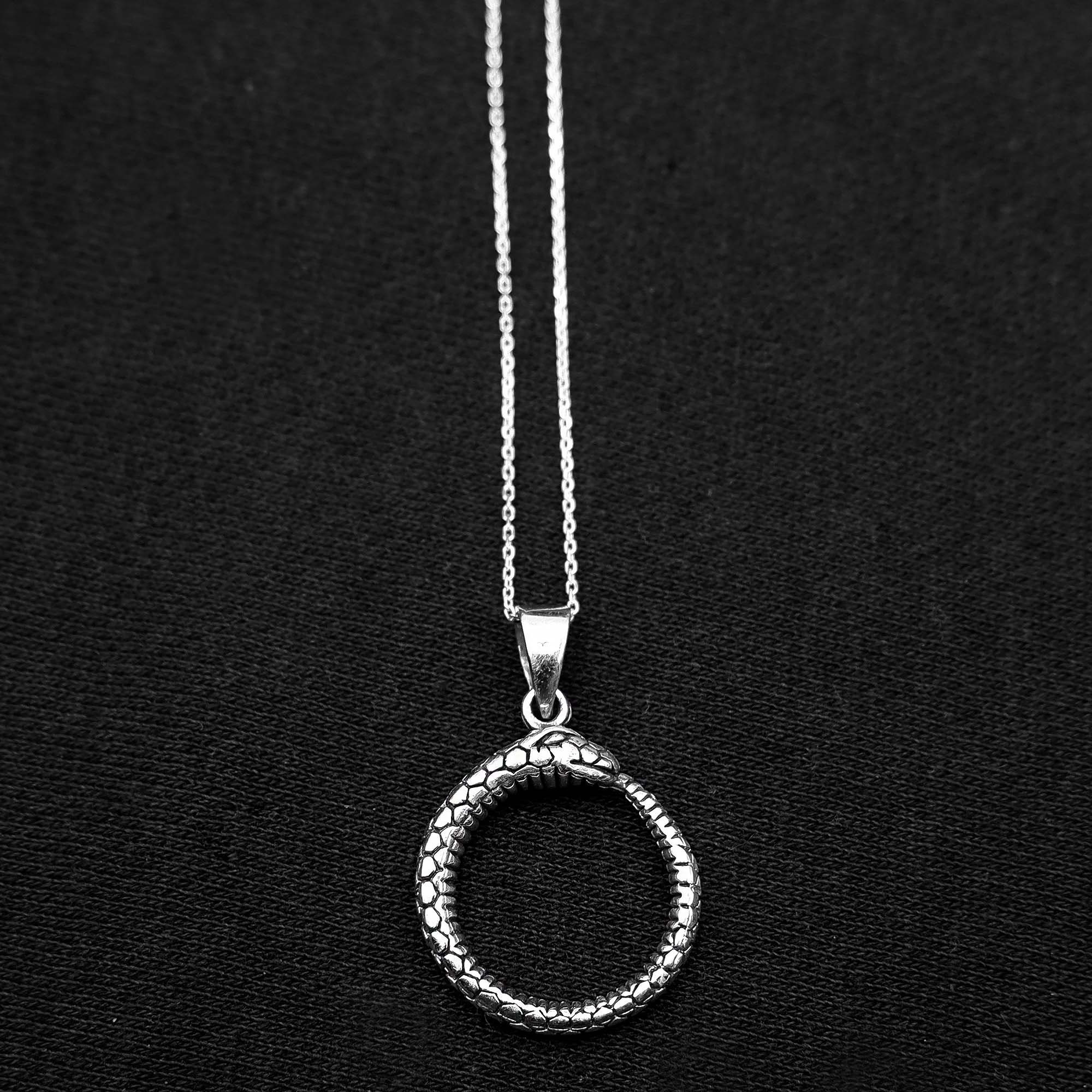 925 Sterling Silver Ouroboros Snake Necklace Serpent Snake - Etsy