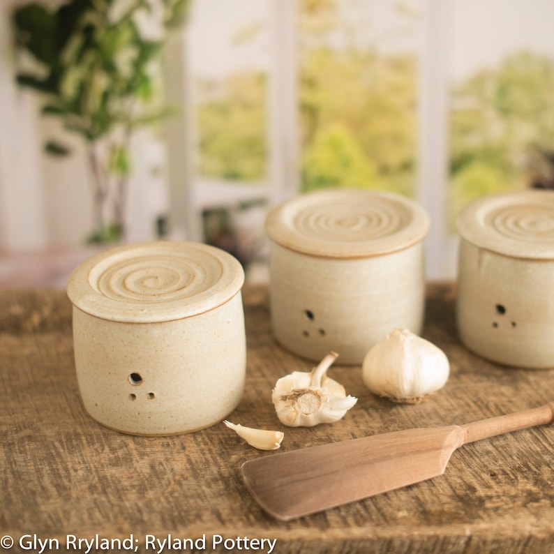 Garlic Keeper, Rustic Garlic and Ginger Pot - Etsy