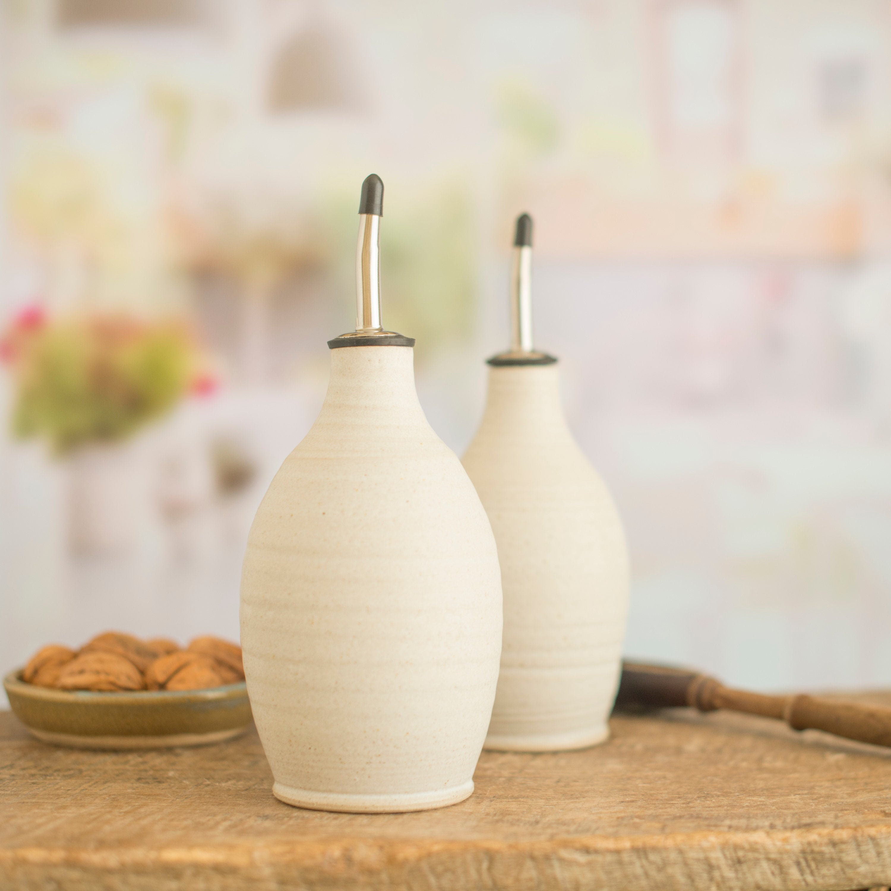 Ceramic Oil Bottle Handmade Olive Oil Bottle Oil Dispenser | Etsy