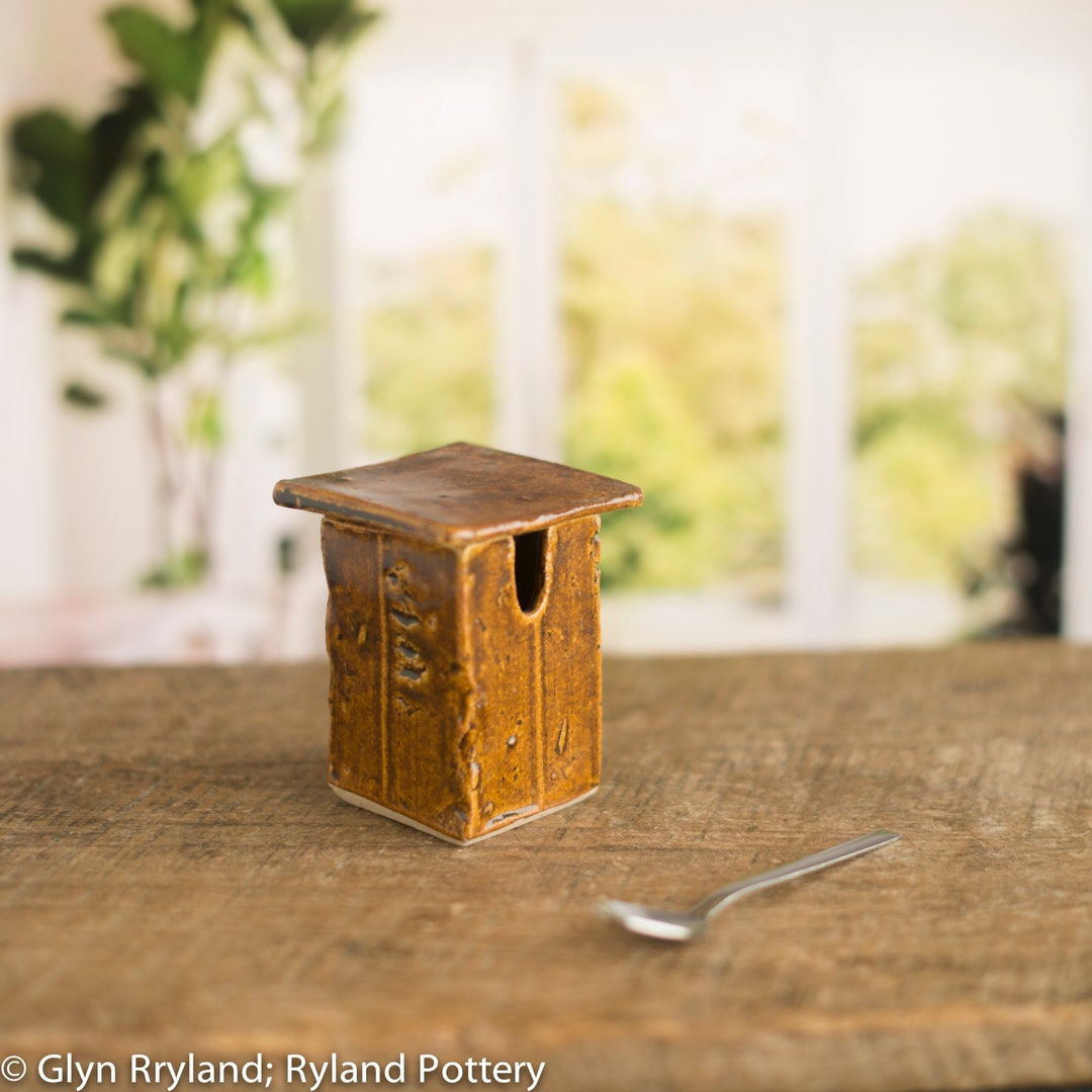 Rustic Handmade Square Lidded Pot. Table Jam or Marmalade Jar. - Etsy