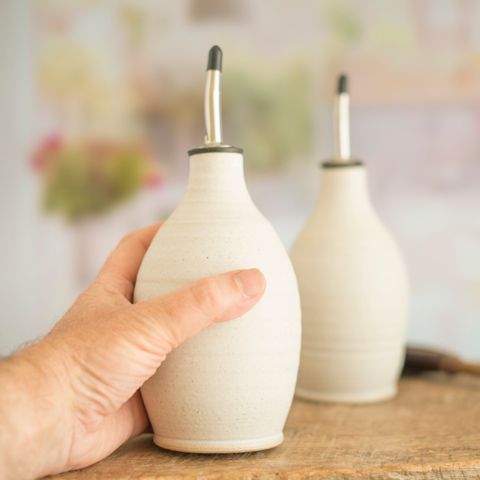 Ceramic Oil Bottle Handmade Olive Oil Bottle Oil Dispenser | Etsy