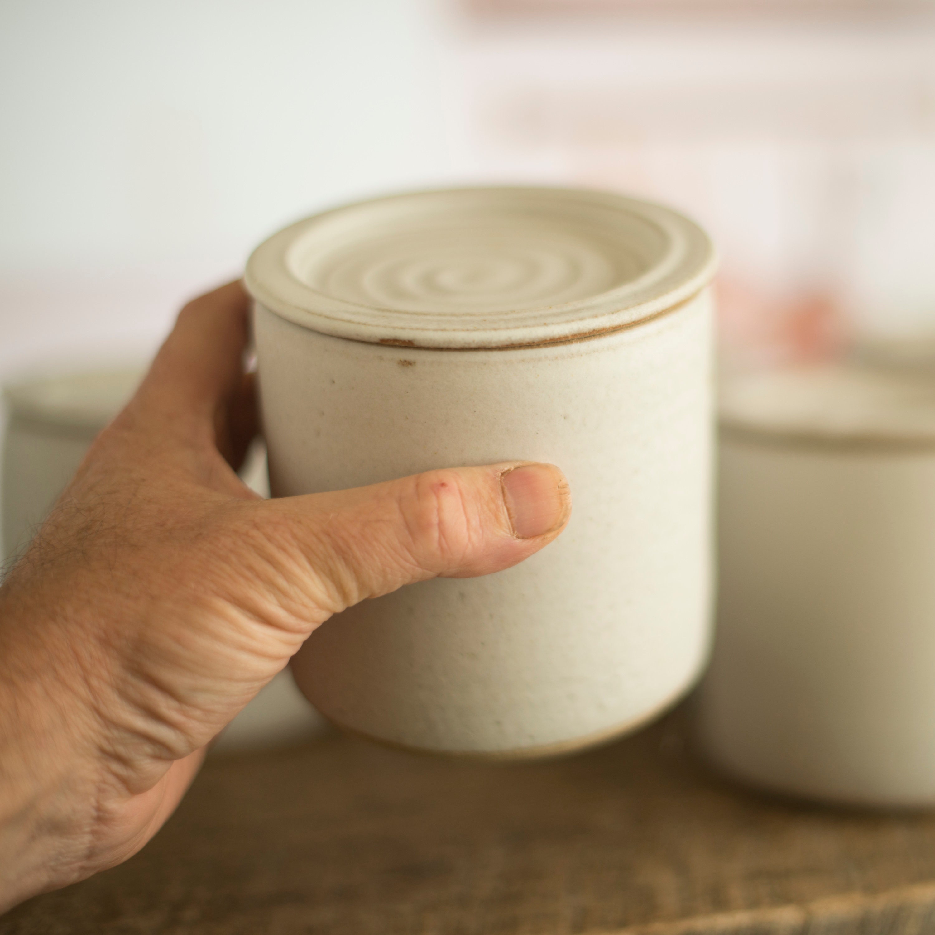 Handmade Pottery Storage Jar With Lid - Etsy