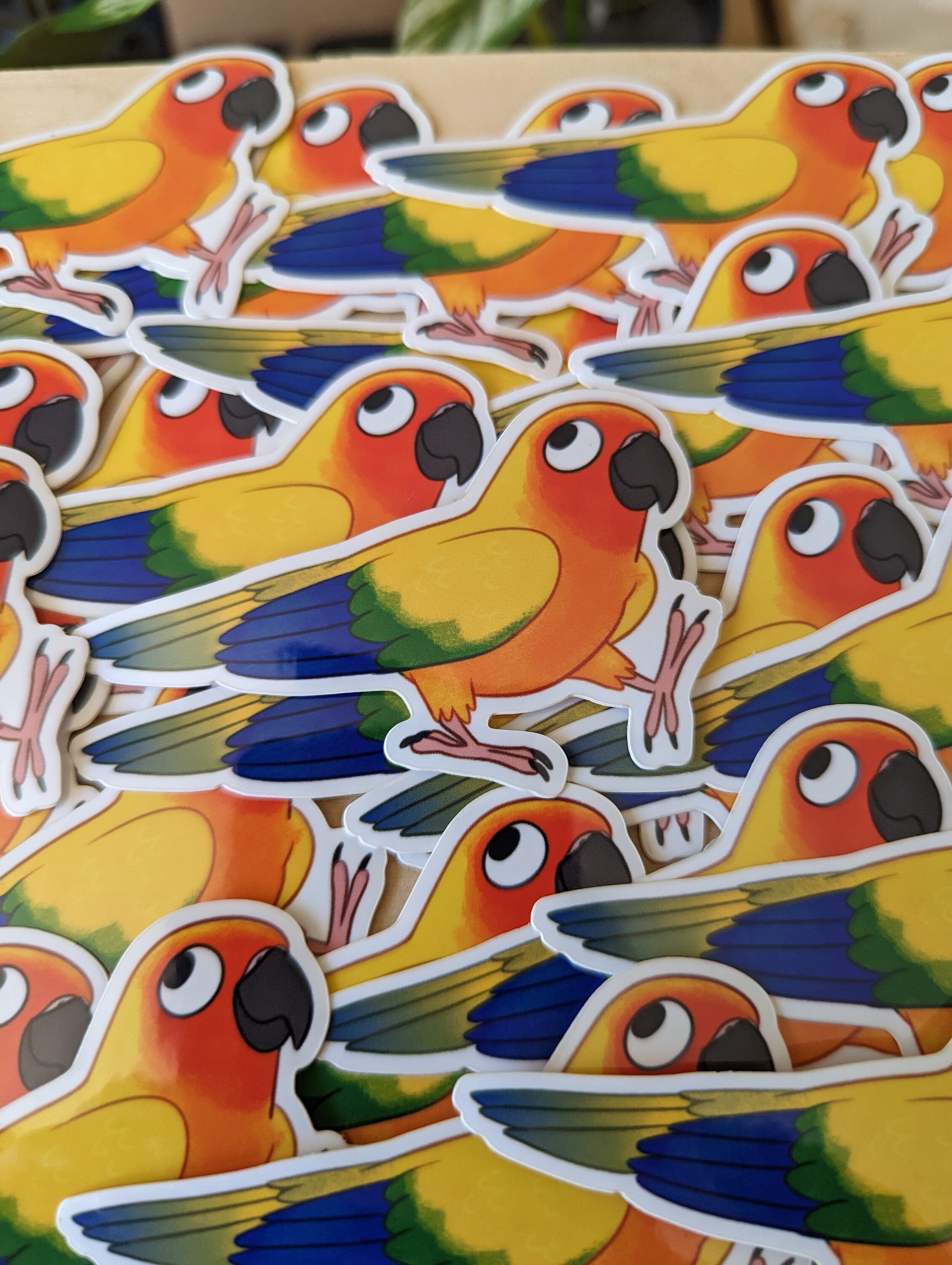 Cartoon Sun Conure Marching Vinyl Sticker - Etsy