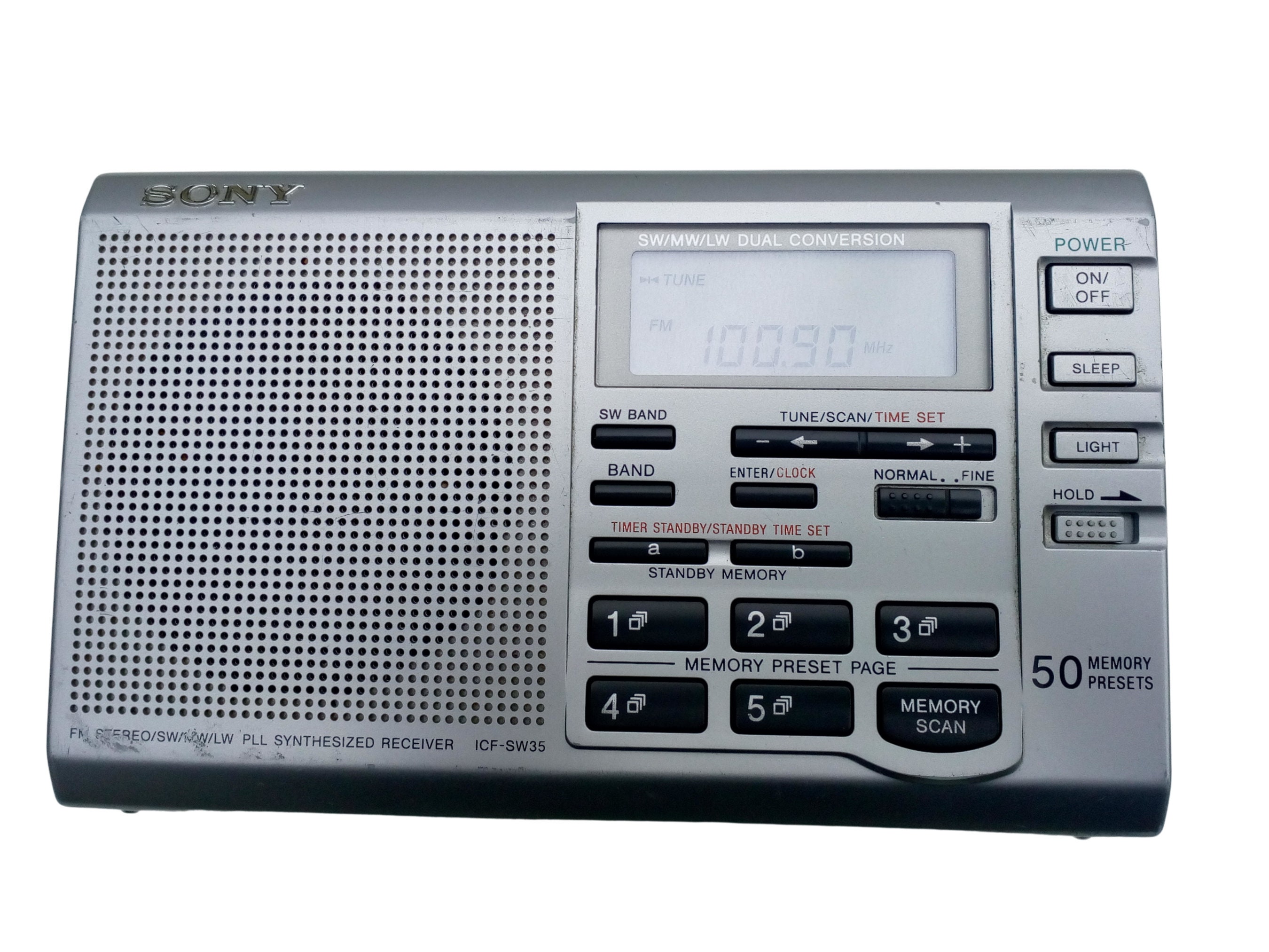 Sony ICF-SW35 PLL Synthesized Receiver FM Stereo Sw Mw Lw Radio World ...