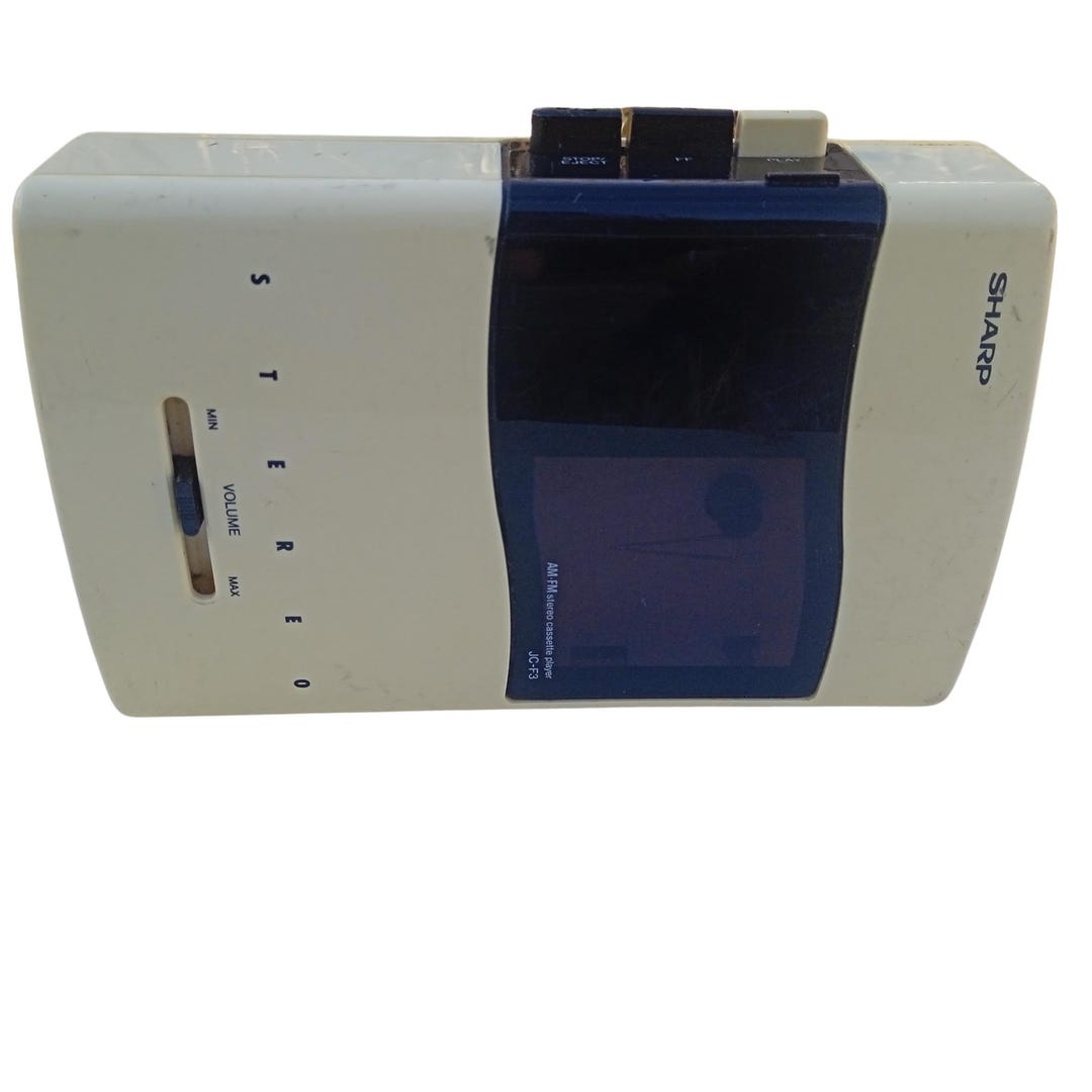 Sharp JC-F3 Retro Walkman AM FM Stereo Radio and Cassette Player ...