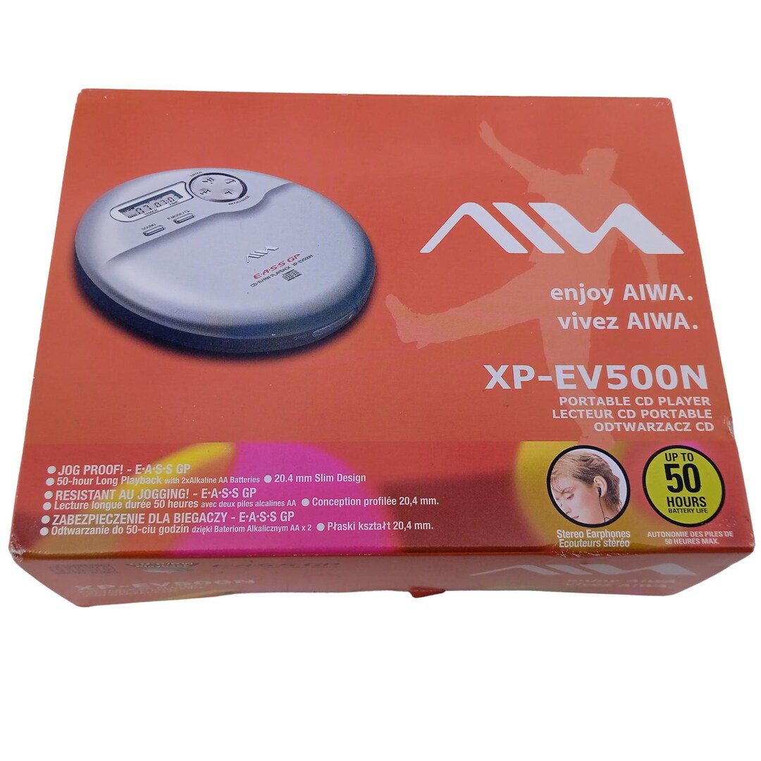 Boxed Aiwa CD R RW Discman Personal Portable CD Compact Player in Box ...
