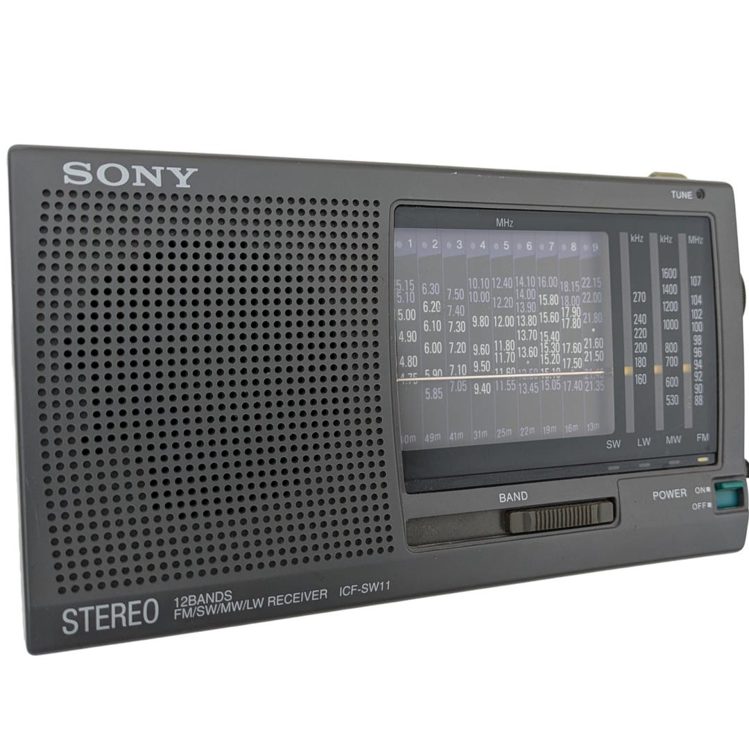 Retro Radio Sony ICF SW11 FM Stereo 12 Band Receiver Vintage Audio ...