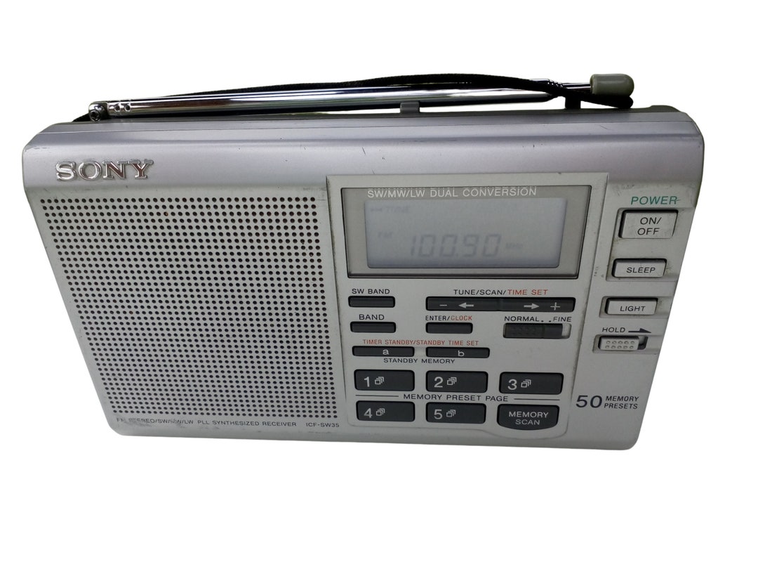 Sony ICF-SW35 PLL Synthesized Receiver FM Stereo Sw Mw Lw Radio World ...