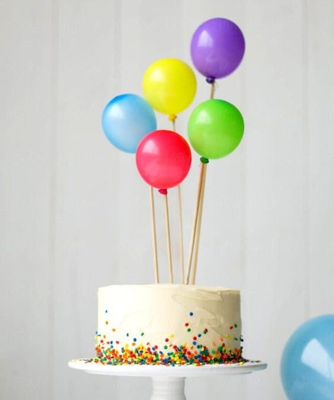 Balloon Cake Topper Colorful Balloon Topper DIY - Etsy