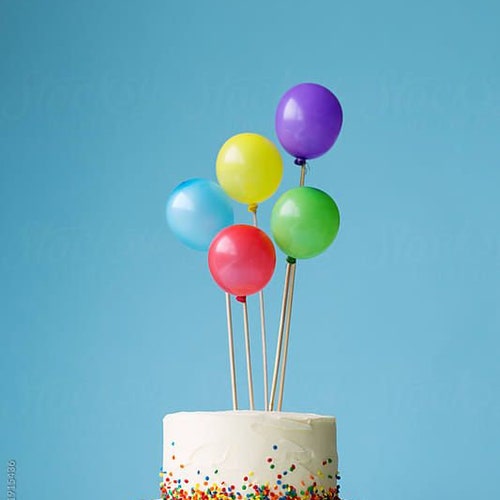 Balloon Cake Topper Colorful Balloon Topper DIY - Etsy