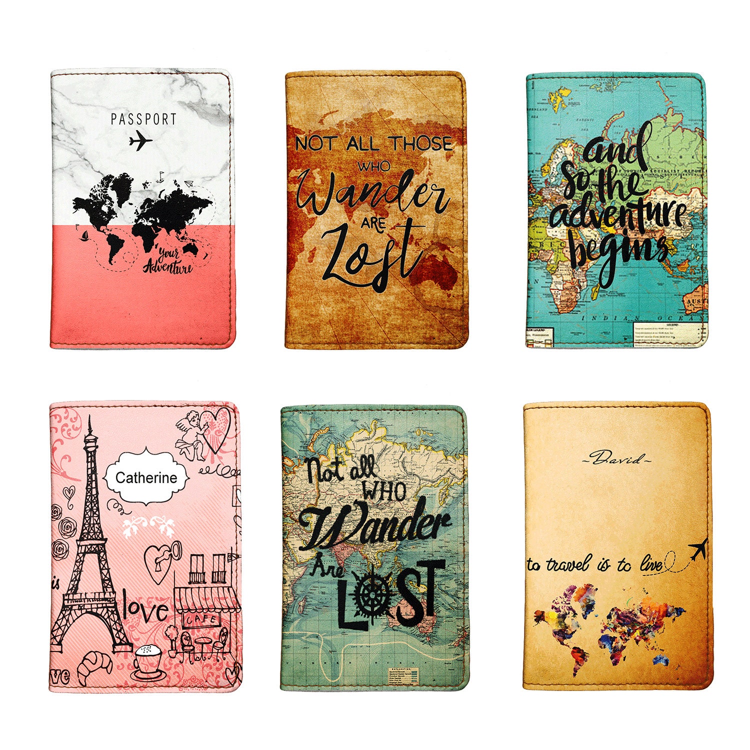 Picasatravel Faux Leather Passport Covers Passport Holder for Travel ...
