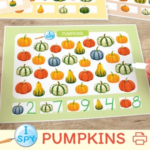 I Spy Pumpkins Counting Activity. Fall Printable Count to 10 - Etsy