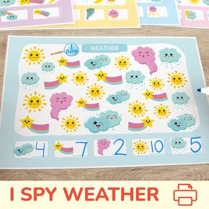 I Spy Weather Counting Activity. Printable I Spy Activity - Etsy