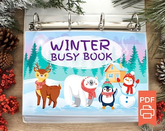 Winter Busy Book Printable Preschool Curriculum Learning - Etsy