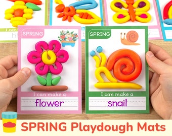 Backyard Birds Play Dough Mats Fine Motor Skills Visual Cards ...