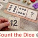 Count the Dice Number Activity. Preschool and Kindergarten | Etsy