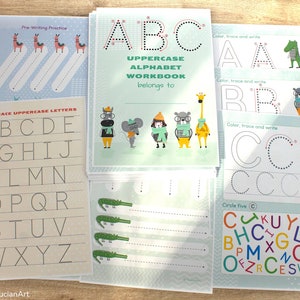 Uppercase Alphabet Workbook: Printable Tracing Worksheets for ...