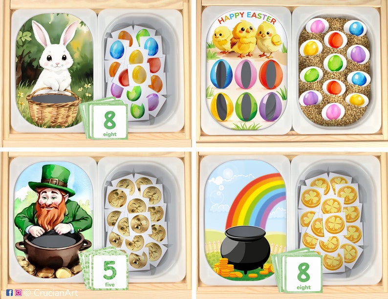 Flisat Insert Growing Bundle: Set of Printable Templates for Sensory ...