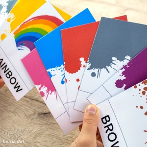 Color Printable Flashcards. Colors 3 Part Flash Card. Toddler ...