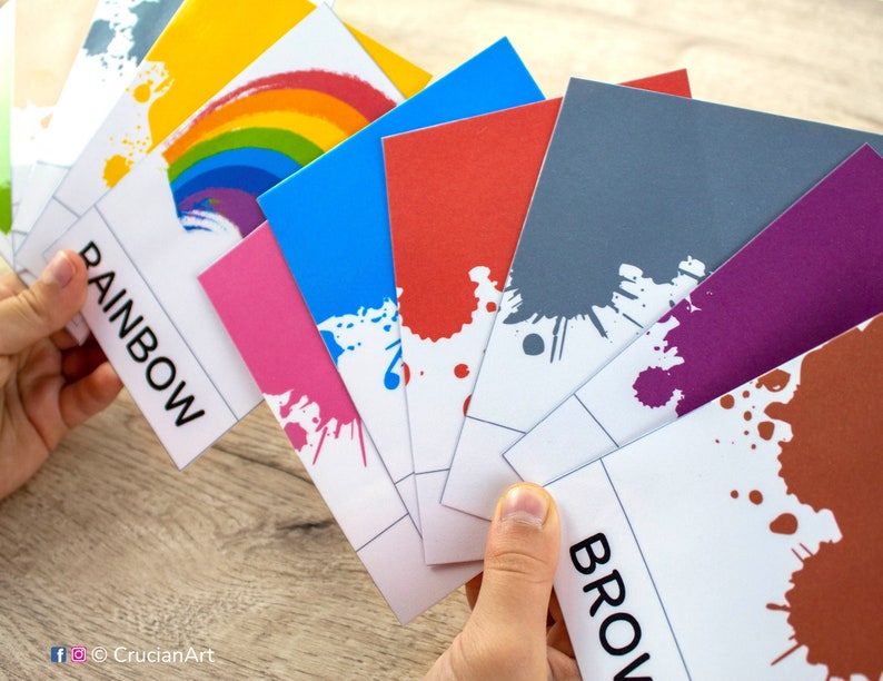 Color Printable Flashcards. Colors 3 Part Flash Card. Toddler ...