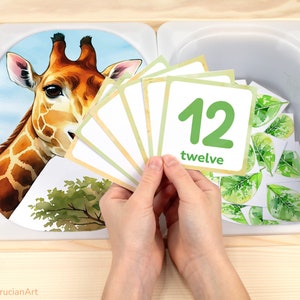 Feed the Giraffe Flisat Insert: African Savannah Theme Counting ...