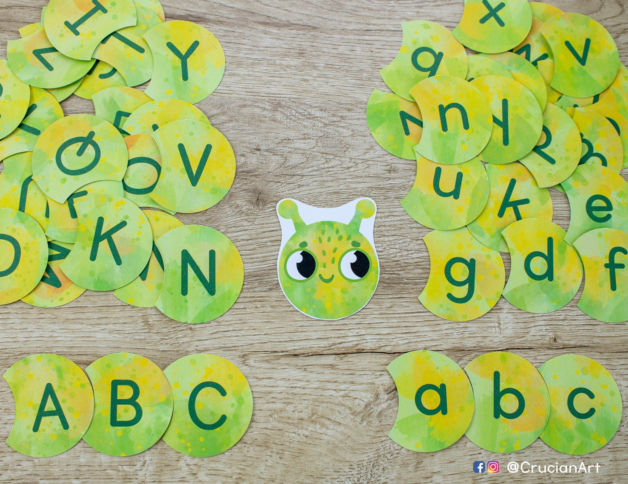 Caterpillar Alphabet Printable Activity for Preschool | Etsy