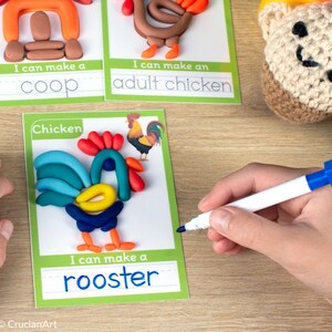 Life Cycle of a Chicken Playdough Mats: Printable Play Dough Activity ...