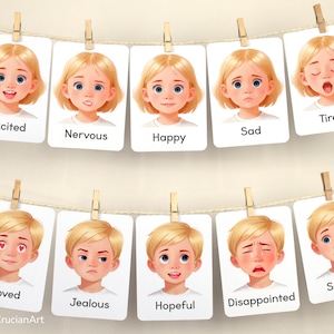 Emotions and Feelings Flash Cards. Printable Learning Flashcards ...