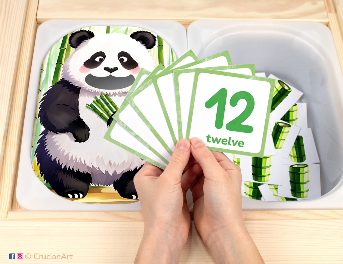Feed the Panda Flisat Insert: Printable Insert Template for Sensory ...
