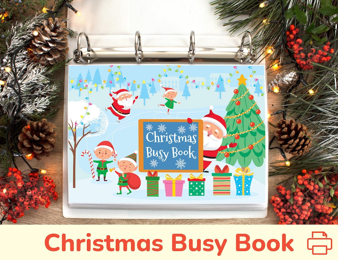 TODDLER CHRISTMAS Busy Book. Printable Learning Binder. Christmas ...
