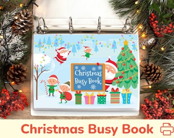 Christmas Busy Book Printable, Homeschool Xmas Busy Book for Kids ...