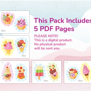 Ice Cream Lacing Cards. Fine Motor Skill Tying Toy for Toddler and ...