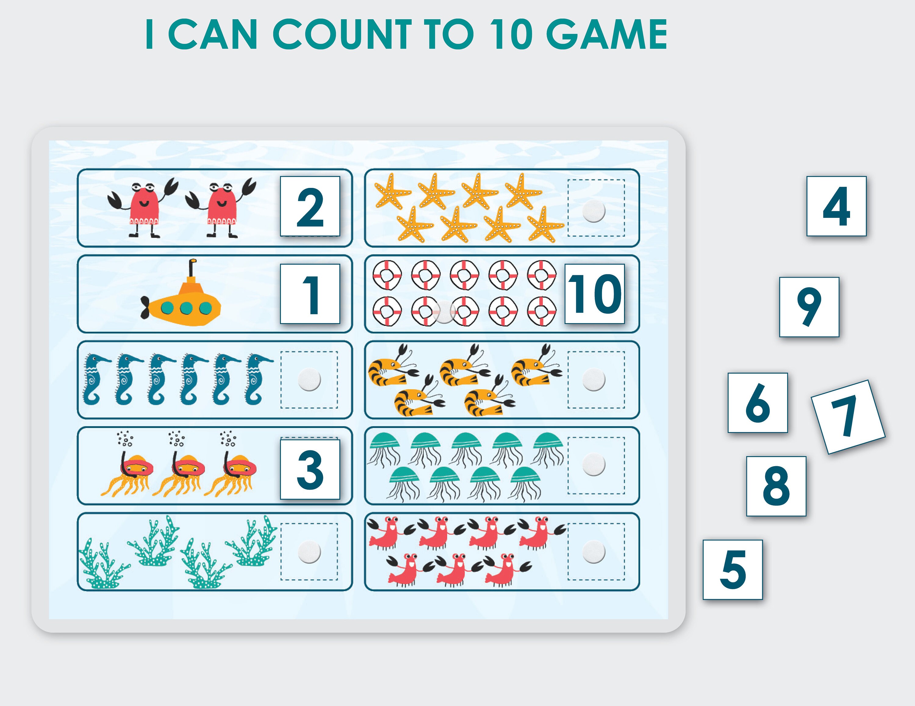 Numbers and Counting Busy Book Pages for Toddlers & | Etsy