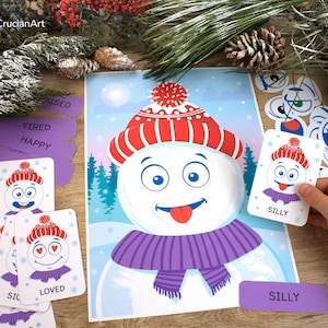 Snowman Emotions and Feelings Winter Printable Activity. Homeschool ...