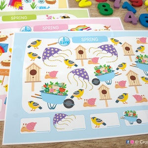 Spring Counting Activity. I Spy Printable Worksheets. Preschool ...