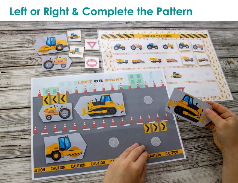 Construction Vehicles Sorting & Matching Printable Busy Book | Etsy