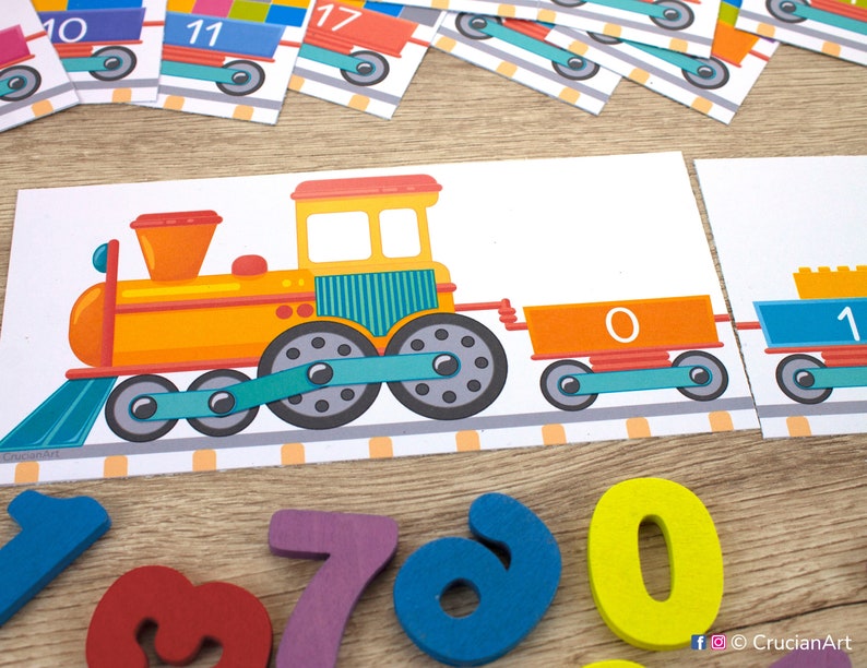 Number Train Printable Counting Activity. Number Sequence - Etsy