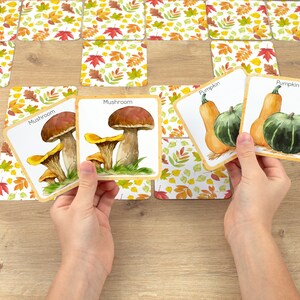 Fall Theme Memory Game: Printable Toddler Preschool Matching Activity ...