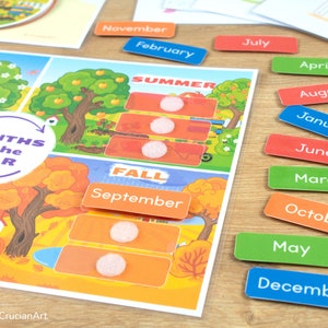 Months of the Year & Circle of Seasons Printable Activities. Homeschool ...