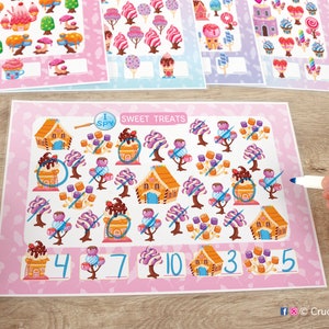 Sweet Treats I Spy Counting Activity. Preschool Learning Worksheets ...